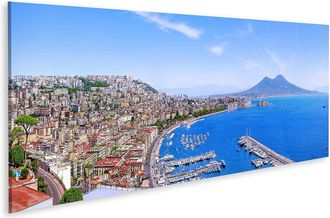 Islandburner Bild auf Leinwand Napoli Sch&ouml;ne K&uuml;stenlinie Italien Bilder Wandbilder Poster