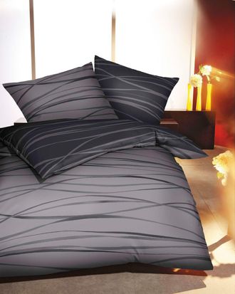 Kaeppel Mako Satin Bettwäsche 135x200 584/679 Motion Zinn