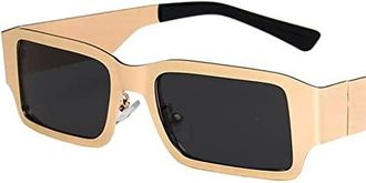 Generic Lunettes de soleil carrées en métal Hip Hop tendance pour hommes et femmes dextérieur (couleur : B, taille : 1) 2026