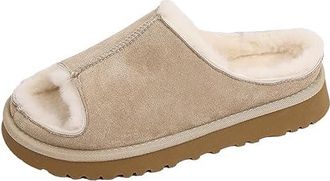 Generic Pantoufles dhiver &Agrave; Plateforme &Agrave; Bout Ouvert pour Femmes, Pantoufles de Maison en Peluche D&eacute;contract&eacute;es, Chaussures Confortables &Agrave; Enfiler pour Lint&eacute;r