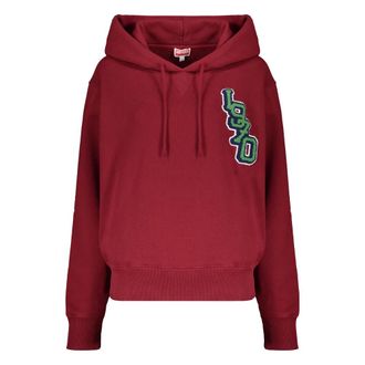 Kenzo Baumwoll-Hoodie mit verstellbarer Kapuze und Taschen - - Sweatshirts & Hoodies - Damen - Rot - M
