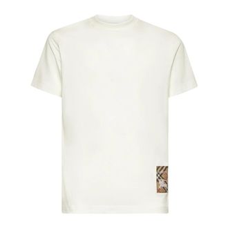 Burberry T-Shirt mit Rundhalsausschnitt - - Tops - Herren - Wei&szlig; - XS