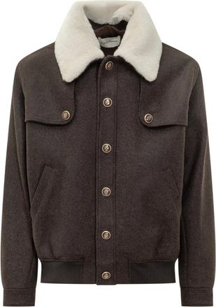 Dr&ocirc;le de Monsieur Homme, Vestes, Brun, Taille: M Le Blouson Laine