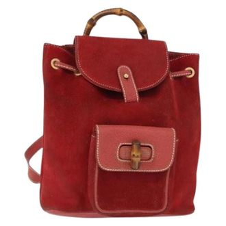Gucci Pre-owned Wildlederrucksack - - Pre-owned - Damen - Rot - ONE SIZE