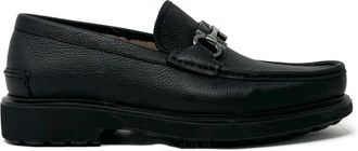 Ferragamo Homme, Chaussures, Noir, Taille: 41 1/2 EU Mocassins Glasgow en cuir