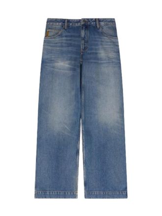 Emporio Armani Mens Jeans Wide Fit Blue Cotton