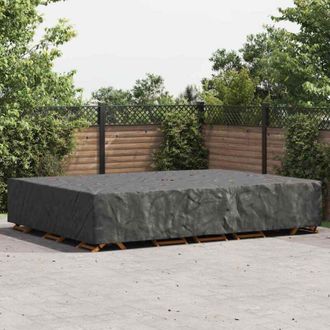 vidaXL Gartenm&ouml;belabdeckung Schwarz 350 x 260 x 90 cm 420D vidaXL