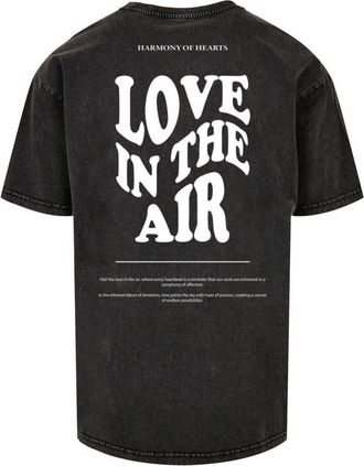 Merchcode T-Shirt Love In The Air Acid Washed Heavy Oversize Tee
