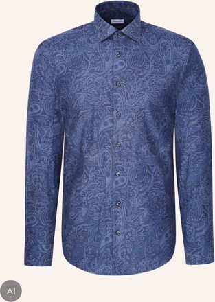 Seidensticker Seidensticker Flanellhemd Slim Fit blau