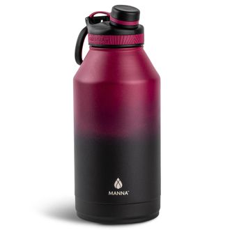 Manna Saratoga Doppelwandige isolierte Edelstahlflasche, 1,8 l, Brombeer-Ombr&eacute;