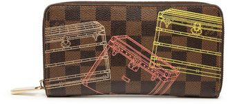 Louis Vuitton Portemonnaie - Damier Ebene Inventuer Trunks and Locks Zippy Wall - Gr. unisize - in Braun - f&uuml;r Damen