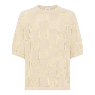Laneus Rundhals-Strickware - - Knitwear - Herren - Beige - L