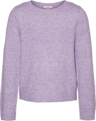 Vero Moda Damen Vmdoffy Ls O-Neck Blouse Ga Girl Noos, Sand Verbena/Detail:Melange, 52-54