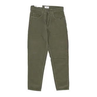 Amish Homme, Pantalons, Vert, Taille: W29 Pantalon Long en Velours C&ocirc;tel&eacute; Teint Branche dOlivier