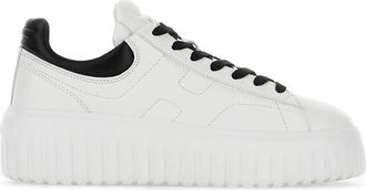 Hogan Femme, Chaussures, Blanc, Taille: 39 EU H-Stripes Leather Baskets