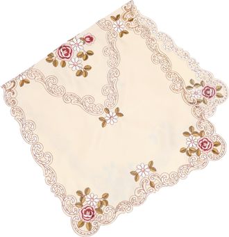 BESTONZON Europ&auml;ische Bestickte Tischdecke Polyester Tischdecke F&uuml;r Heimdekoration Fleckenschutz 60x120cm Rechteckig