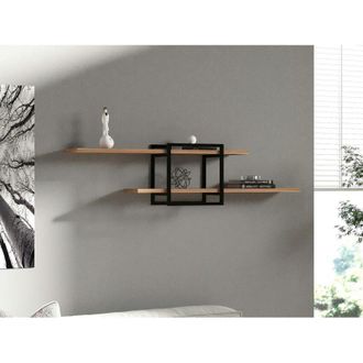 Pier Import &Eacute;tag&egrave;re murale design effet pin - 1 cube, 2 plateaux JENA