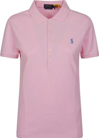 Polo Ralph Lauren Femme, Tops, Rose, Taille: 42 FR Polo en piqu&eacute; de coton coupe slim