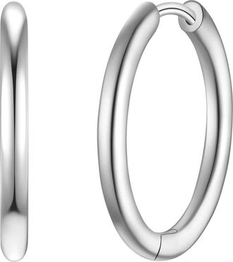 Glanzst&uuml;cke M&uuml;nchen Ohrringe - Sterling Silber Creolen - Gr. unisize - in Silber - f&uuml;r Damen