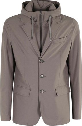 Herno Homme, Vestes, Brun, Taille: XL Hybrid Jacket