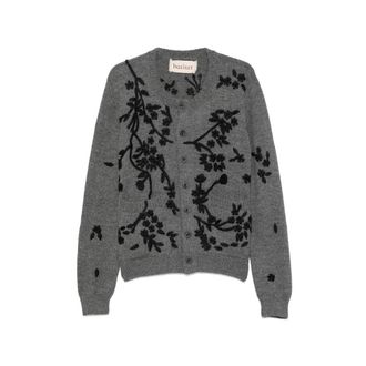 Baziszt Floral-embroidered Cardigan
