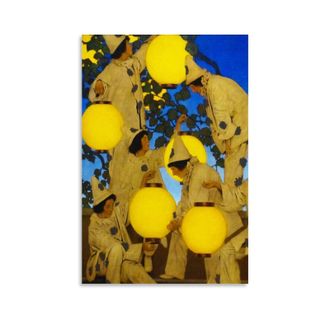 Cambos Maxfield Parrish Painters Works(The Lantern Bearers)Printing Poster Wall Art Painting Canvas Gift Living Room Prints Bedroom Decor Artworks 12x18inch(
