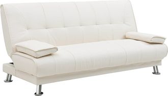 Vente-Unique Schlafsofa Klappsofa - Kunstleder - Wei&szlig; - Maxime II