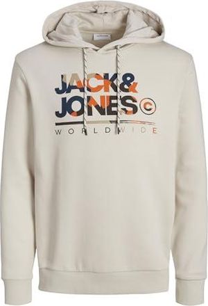 Jack & Jones Sweat &agrave; Capuche Sweat &agrave; Capuche Logo Moonbeam S Moonbeam S