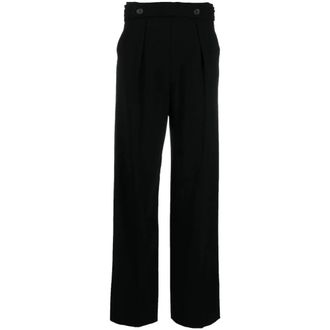 Proenza Schouler Schwarze l&auml;ssige Viskose-Krepphose - - Trousers - Damen - Schwarzk - M