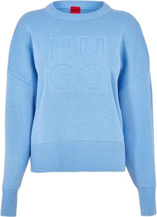 HUGO BOSS Hugo - Pullover Top f&uuml;r Damen, &Uuml;berschnittene Schulter, leger (Pastellblau)