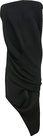 Pleats Please Issey Miyake Knielanges Kleid - Blau