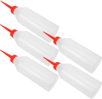 Angoily OSALADI 5 Stück Teiliges Nadelspitzen Präzise Dosierung Flexible Quetschflaschen aus PE Kompatibel mit Industrienähmaschinen Ergonomisch für Einfache 
