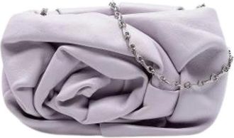 Burberry Sac bandouli&egrave;re en cuir dagneau Pre-owned - Femme - Pre-owned - Violet - Taille: ONE Size