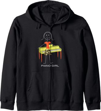 Whyitsme Design Lustige Frauen Klavier, M&auml;dchen Musiker Geschenke Kapuzenjacke