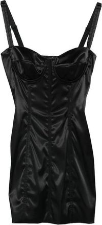 Dolce & Gabbana Femme, Robes, Noir, Taille: 36 FR Satin Mini Dress