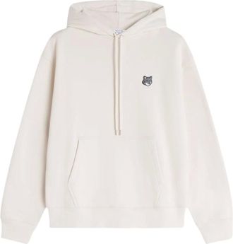 Maison Kitsun&eacute; Homme, Sweatshirts et sweats &agrave; capuche, Beige, Taille: S Fox Head Comfort Sweat &agrave; capuche