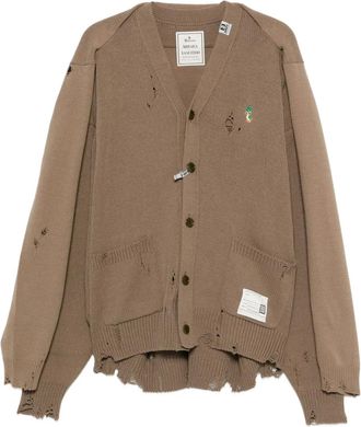 Miharayasuhiro cardigan à design superposé - Marron