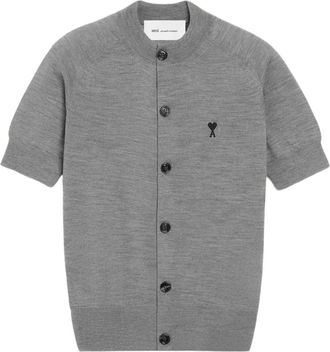 Ami Femme, Pulls, Gris, Taille: 36 FR Ami De Coeur Cardigan