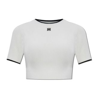 Amiri Femme, Tops, Blanc, Taille: 38 FR Haut avec logo