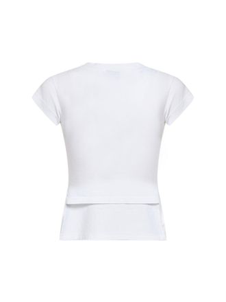 Balenciaga Womens T-Shirt Chopped Back White Cotton T-Shirts & Jerseys