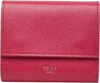 Celine Portefeuille Tri-fold Pre-owned Petit Mod&egrave;le - Femme - Pre-owned - Rose - Taille: ONE Size