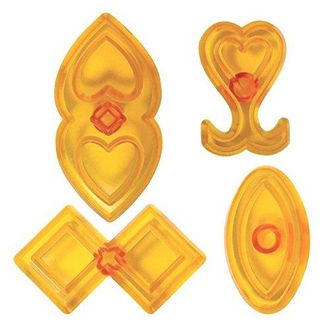 PME 108SD013 JEM Hohle Seitenausstecher, Sortiment, 4-teilig, Kunststoff, Ivory, 17 x 2 x 22 cm