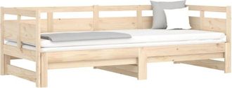 vidaXL Tagesbett Ausziehbar Massivholz Kiefer 2x(90x200) cm Vidaxl