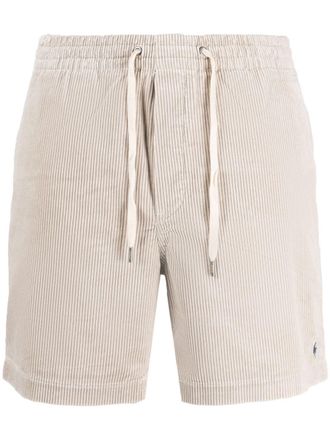 Polo Ralph Lauren Joggingshorts aus Cord mit Polo Pony - Nude