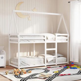 vidaXL Vidaxl - Lit superpos&eacute; sans matelas blanc 90x190 cm bois de pin massif