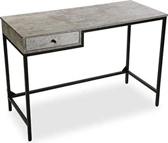 VERSA Jack Schreibtisch für den Computer, Arbeitstisch Kompakter Tisch Büro, Mit Schublade, Maßnahmen (H x L x B) 76 x 48 x 110 cm, Holz und Metall, Farbe: 