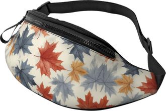 Generic Atmungsaktiv Handytasche Tasche Bunter Ahornblattdruck Schultertaschen Handytasche Tasche H&uuml;fttaschen F&uuml;r Damen Reisen Laufen 14X35Cm