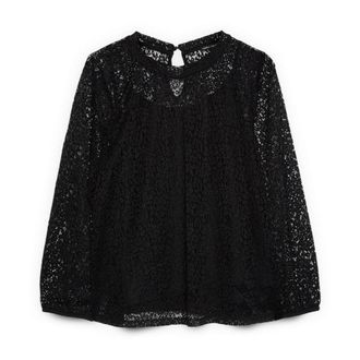 Fiorella Rubino T-Shirt mit Lochstickerei - - Blouses & Shirts - Damen - Schwarzk - XL