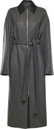 Sportmax Femme, Manteaux, Gris, Taille: 36 FR Belted Manteaux