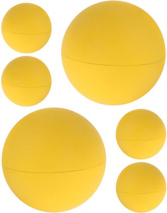 BESTONZON 6 St&uuml;ck Squashb&auml;lle Gummi Hochsprung Reaktionsball Gelb f&uuml;r Indoor Outdoor Training und Racquetball